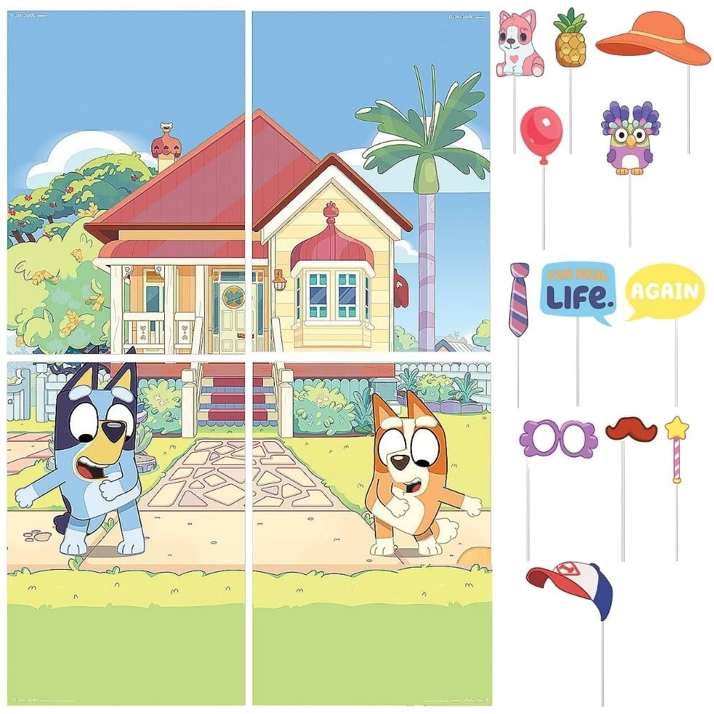 Bluey scene setter inclusief leuke photo props