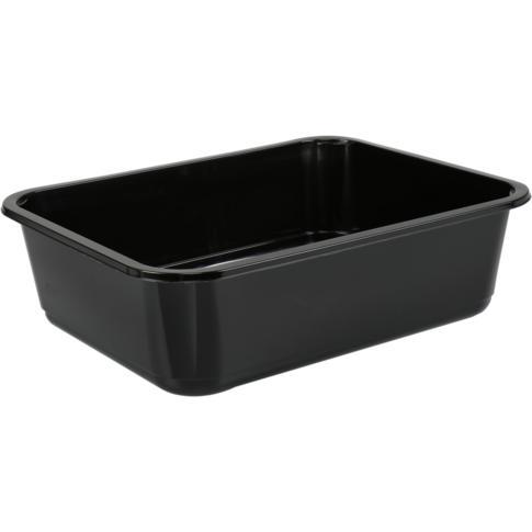 Plastic PP Bak 5000cc Zwart + Deksel